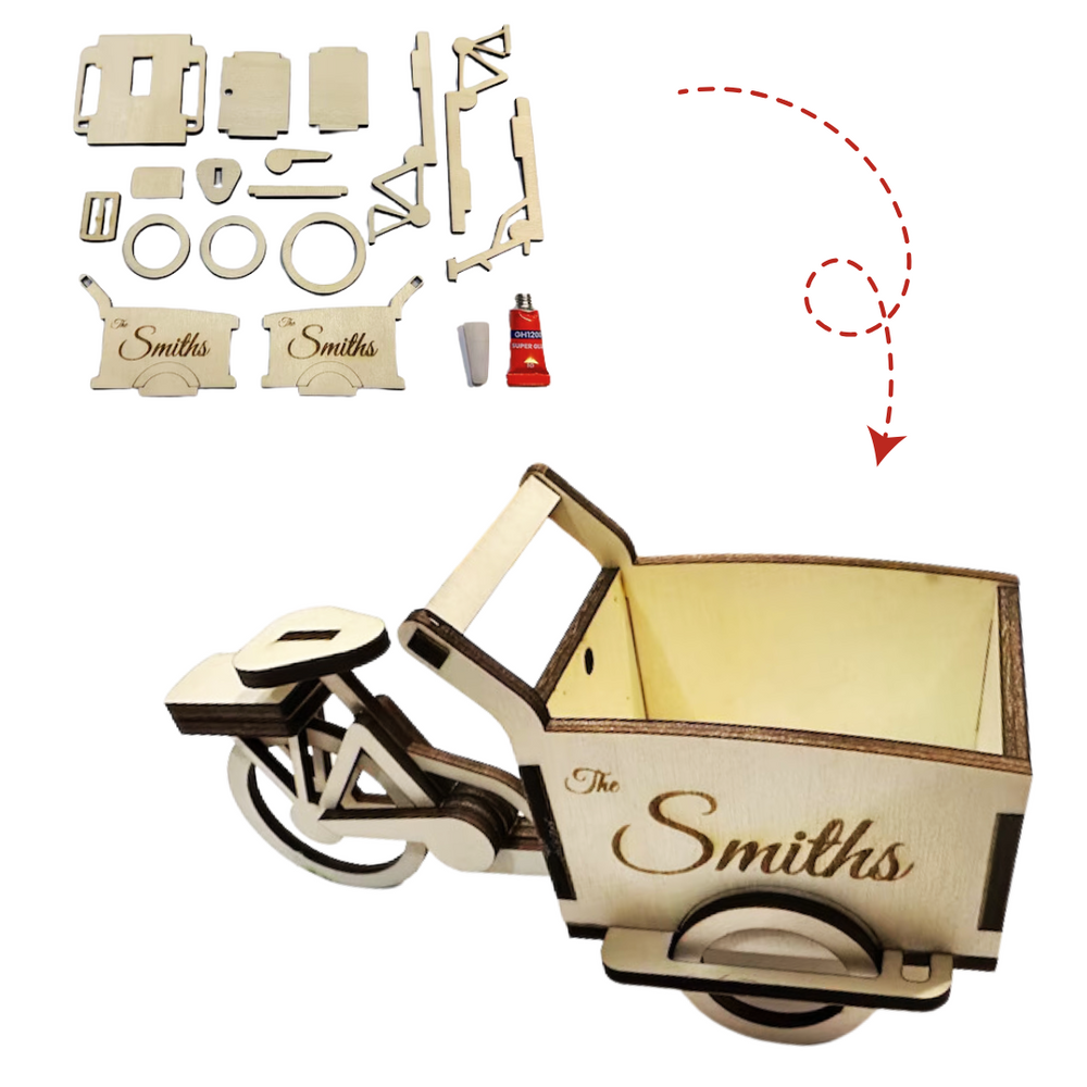 Buildable Wooden Model Bunch Bike